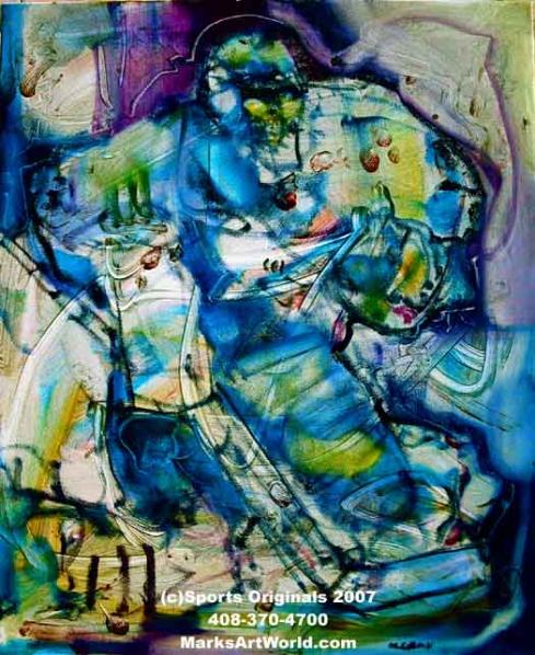 Torrey Mitchell Painting - San Jose Sharks Hockey