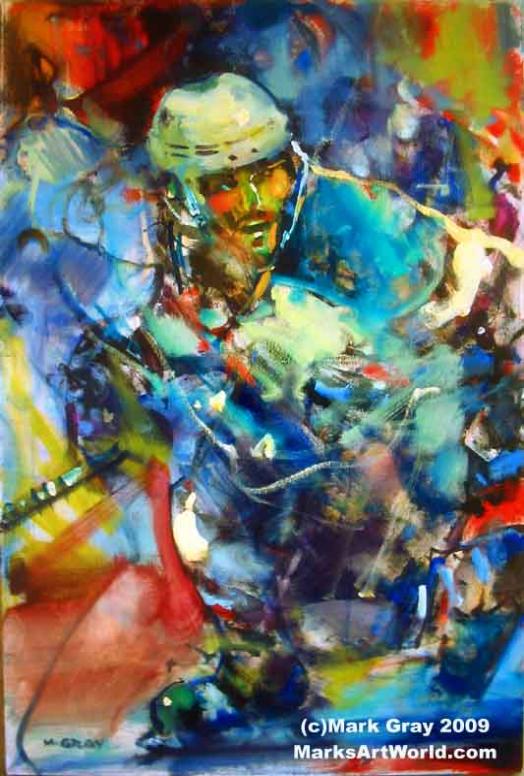 Torrey Mitchell Painting - San Jose Sharks Hockey